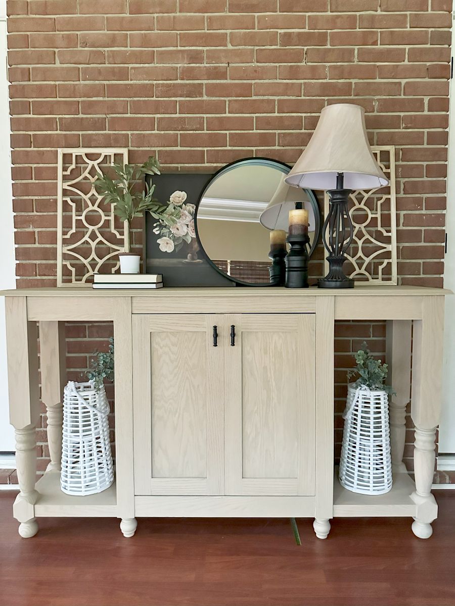 How We Built a DIY Farmhouse Console Table - Hammer & Handsaw